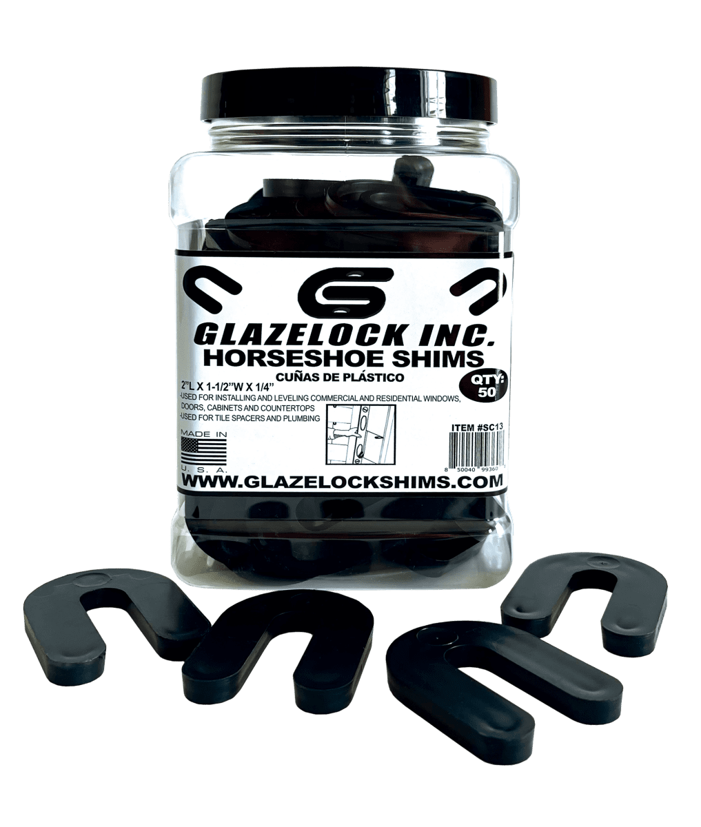 Horseshoe Shim Containers - Glazelock Shims